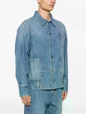 Plan C Denim Jacket With Contrast Stitching