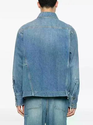 Plan C Denim Jacket With Contrast Stitching