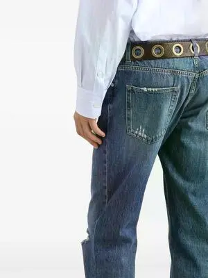 Dolce & Gabbana Ripped Straight-leg Jeans