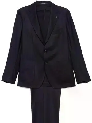 Tagliatore Brooch-detail Suit - Blue