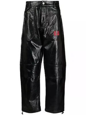 44 LABEL GROUP Dunya Straight-leg Trousers - Black