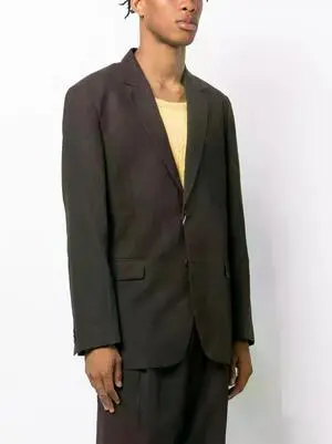 MAISON MARGIELA Notched-lapels Single-breasted Blazer - Brown