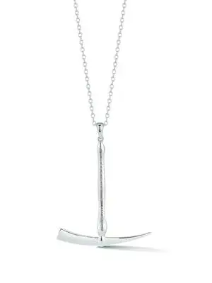 Mateo Miners Pick Pendant Necklace - Silver