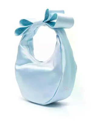 Mach & Mach Bow Detail Satin Tote Bag