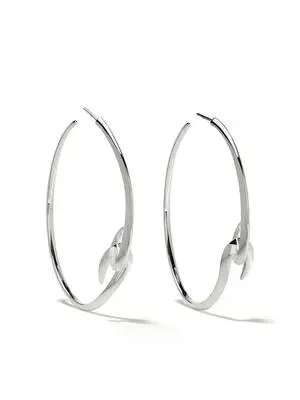SHAUN LEANE Hook Large Hoop Earrings - Silver