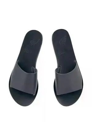 ANCIENT GREEK SANDALS Taygete Flat Sandals - Black