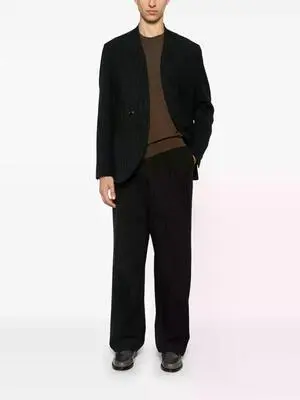 D4.0 Fine Knit Wool Crew Neck Jumper - Brown