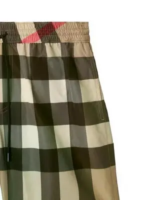Burberry Checked Swim Shorts - Neutrals