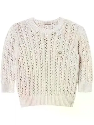 TWINSET Crochet Knit Jumper With Appliqué Detail