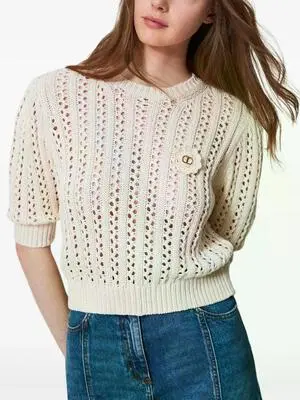 TWINSET Crochet Knit Jumper With Appliqué Detail
