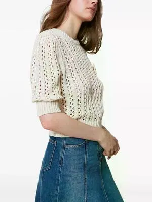 TWINSET Crochet Knit Jumper With Appliqué Detail