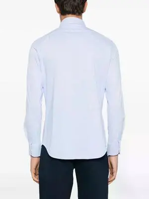 Boggi Milano Japanese Jersey Button-up Shirt - Blue
