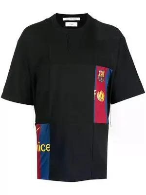 CHILDREN OF THE DISCORDANCE Patchwork Cotton T-shirt - Black