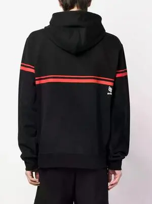 Gcds Cotton Hoodie With Stripe Detailing