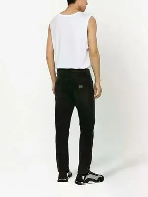 Dolce & Gabbana Logo-appliqué Tapered-leg Jeans