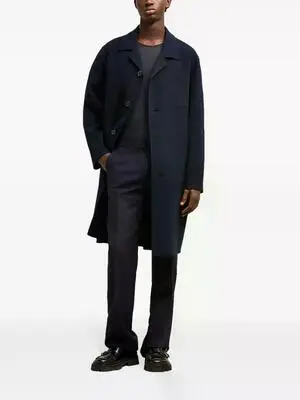 AMI Paris Single-breasted Felted Coat