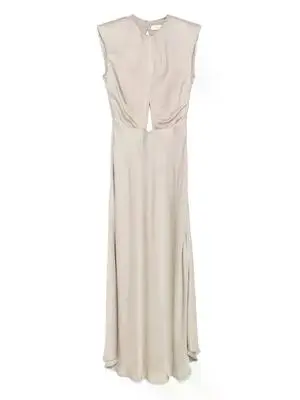 AKEP Satin Dress With Cut-out Detail And Open Back