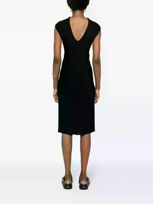 MRZ Knitted V-neck Pencil Midi Dress