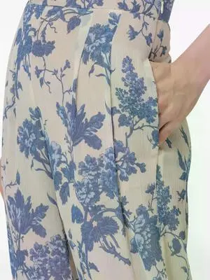 SEMICOUTURE Floral Print Trousers - Blue