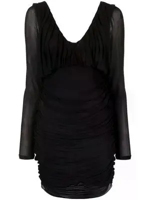 Saint Laurent Draped Cocktail Dresses