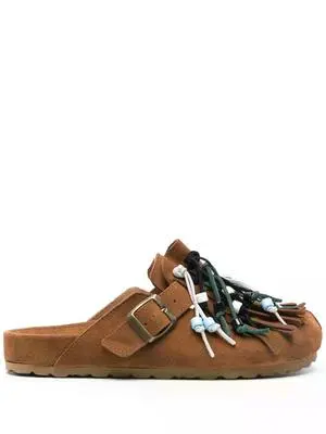 SCAROSSO Gea Tasseled Suede Mules