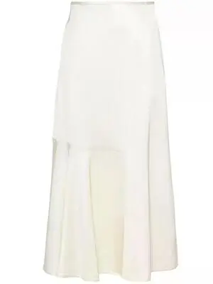 JIL SANDER High-waisted Panelled Midi Skirt - Neutrals