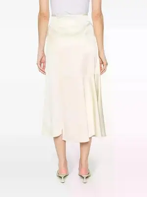 JIL SANDER High-waisted Panelled Midi Skirt - Neutrals