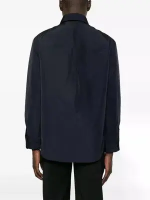 Emporio Armani Logo-patch Shirt Jacket - Blue