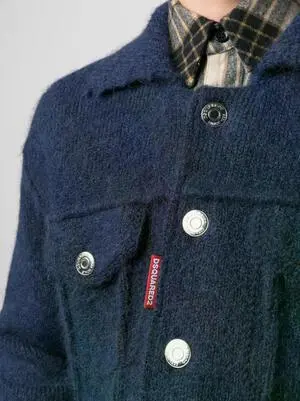 Dsquared2 Alpaca Wool-blend Panelled Jacket