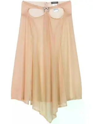 MUGLER M Cut-out Midi Skirt In Beige - Neutrals