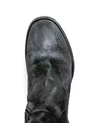 MADISON MAISON Laminated Metallic-finish Ankle Boots