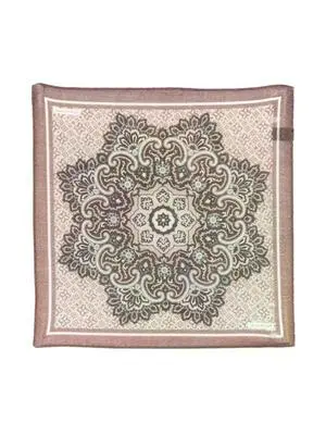 Tagliatore Medallion-print Pocket Scarf - Brown