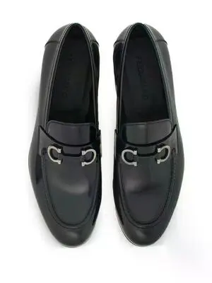 FERRAGAMO Gancini Buckle Leather Loafers