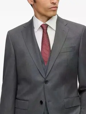 BOSS Single-breasted Fitted Blazer - Grey