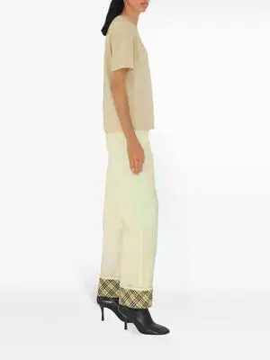 Burberry Logo-embroidered Cotton T-shirt - Neutrals