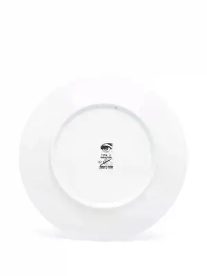 FORNASETTI Graphic Porcelain Plate - Black