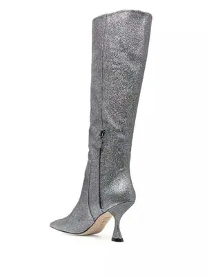 STUART WEITZMAN Crystal-embellished Calf Leather Boots