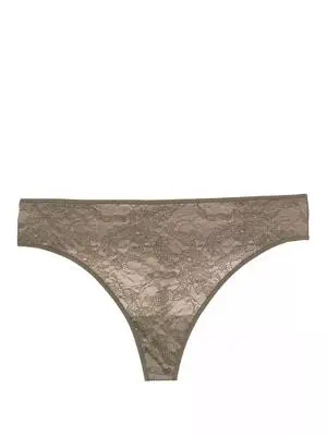 Marlies Dekkers Dame De Paris Lace Thong - Brown