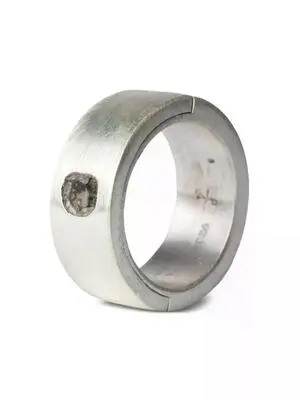 PARTS OF FOUR Sistema Diamond-slab Ring - Silver