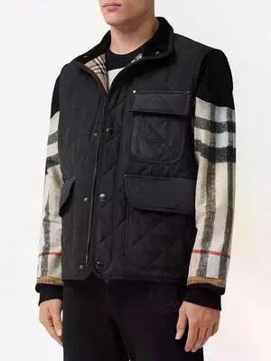 Burberry Diamond Quilted Gilet With Vintage Check Lining