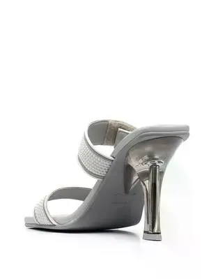 LE SILLA Double-strap Sculptural Heel Sandals