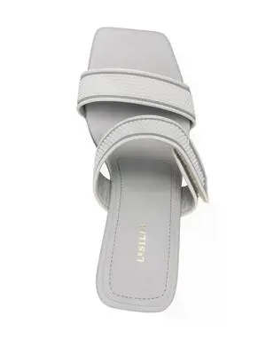 LE SILLA Double-strap Sculptural Heel Sandals