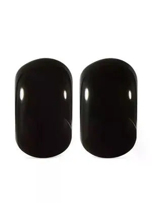 COURREGES Infinity Hoop Earrings - Black