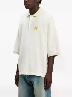 Palm Angels Logo-print Cotton Polo Shirt