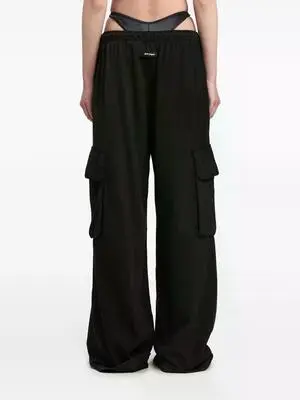 Palm Angels Wide-leg Cotton Cargo Trousers