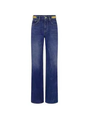 Rabanne Boyfriend Jeans With Charm Detail - Blue