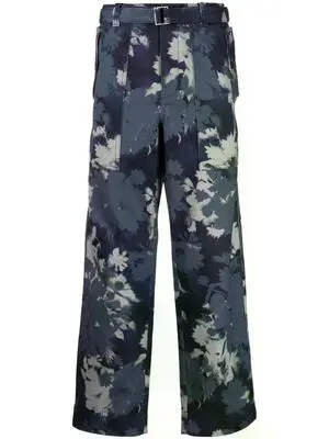 Maison Kitsuné Abstract Print Straight-leg Jeans - Blue