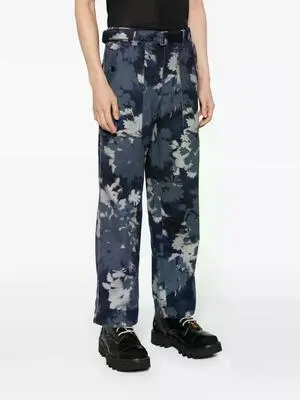 Maison Kitsuné Abstract Print Straight-leg Jeans