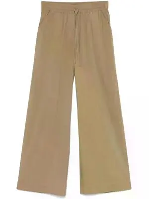 P.a.r.o.s.h Wide Leg Trousers With Drawstring Waist - Neutrals