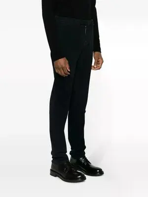 Incotex Skinny Mid-waist Chino Trousers - Blue